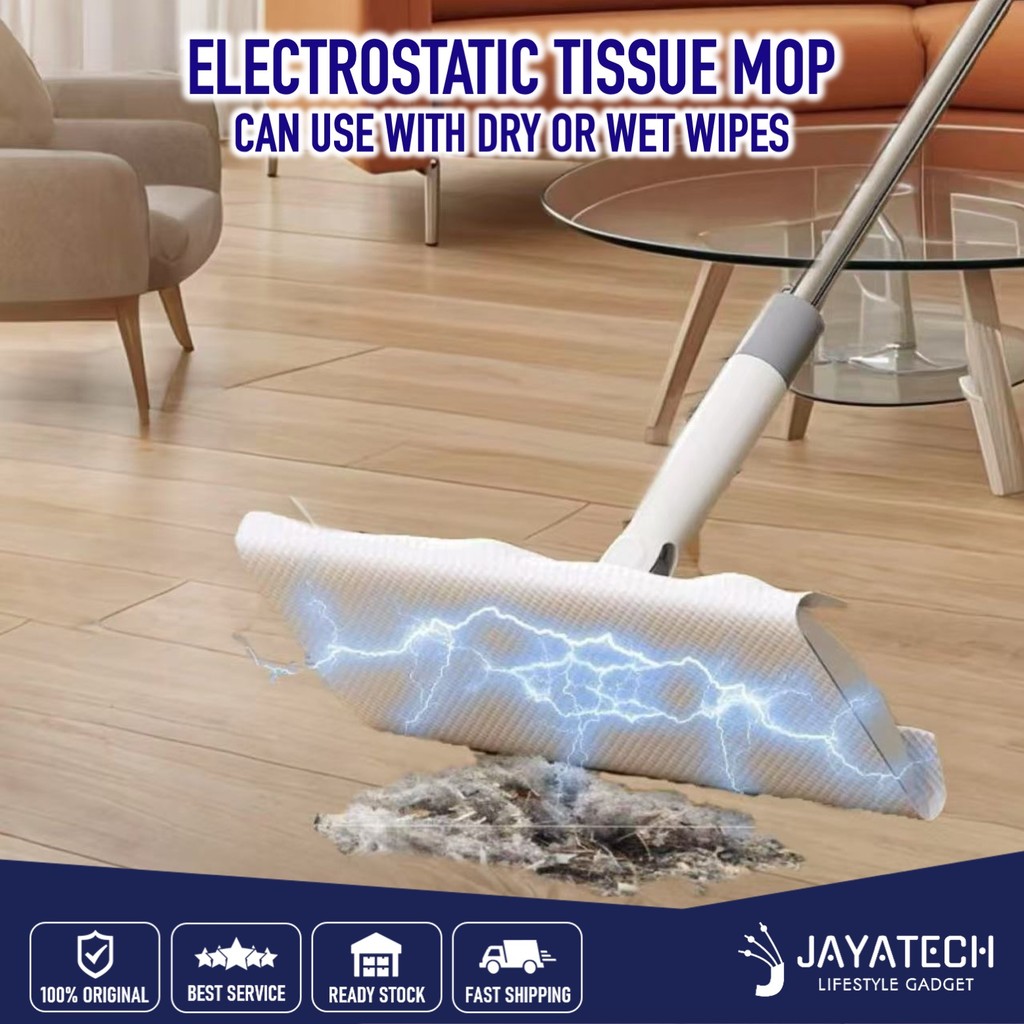 ELECTROSTATIC MOP TISSUE MOP WIPES PENGELAP LANTAI MOP TISU PAKAI BUANG ...