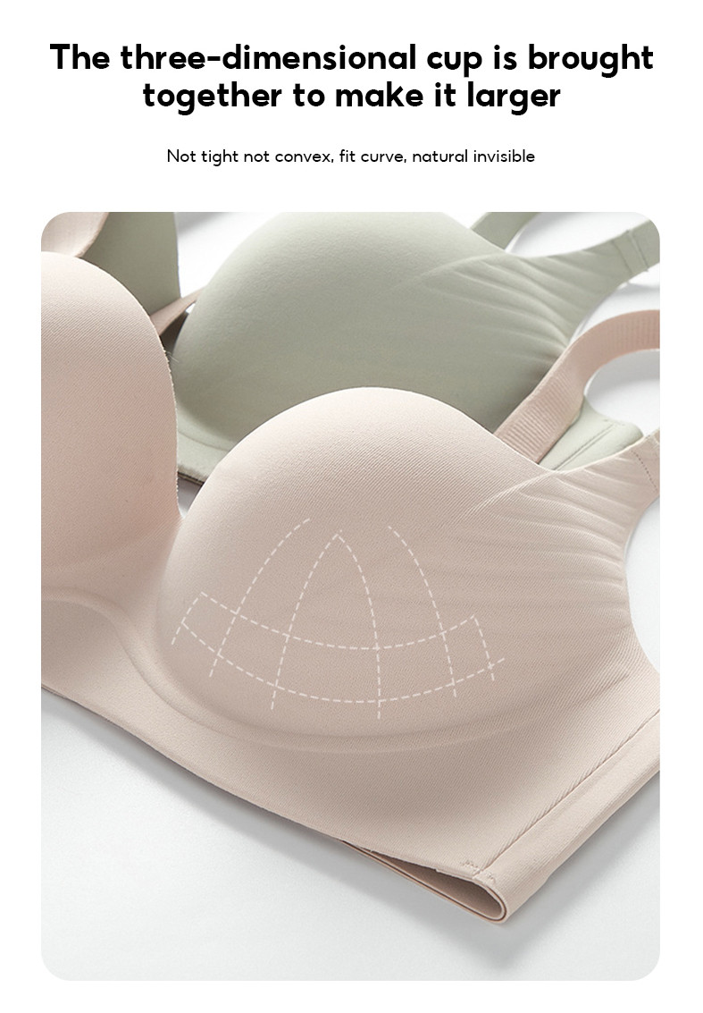 FallSweet Lift-up Bras Women's Push Up Thick Cup Anti-sagging Wlreless ...