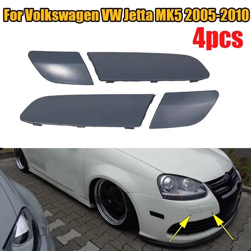 Primed 4 PCS Front Bumper Molding Cover Trim 1 Set For Volkswagen VW ...