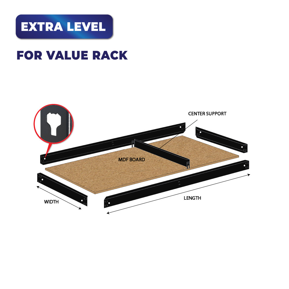 HYPERACK™️ Value Rack Metal Extra Level (ONLY APPLICABLE TO CUSTOMER ...