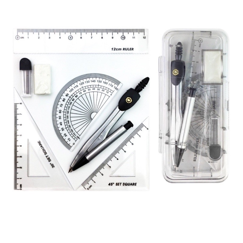 Set Geometri 7 Dalam 1 | Essential Student Tool – 7 Piece Geometry Set ...