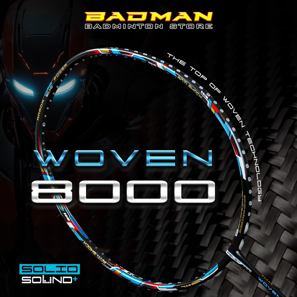 FELET WOVEN 8000 4U 82gram 3U 86gram Badminton Racket 100% Original by ...