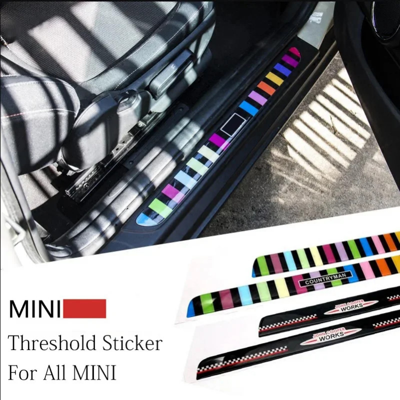 Door Sill Protector Threshold Cover Epoxy Board Sticker For Mini Cooper ...