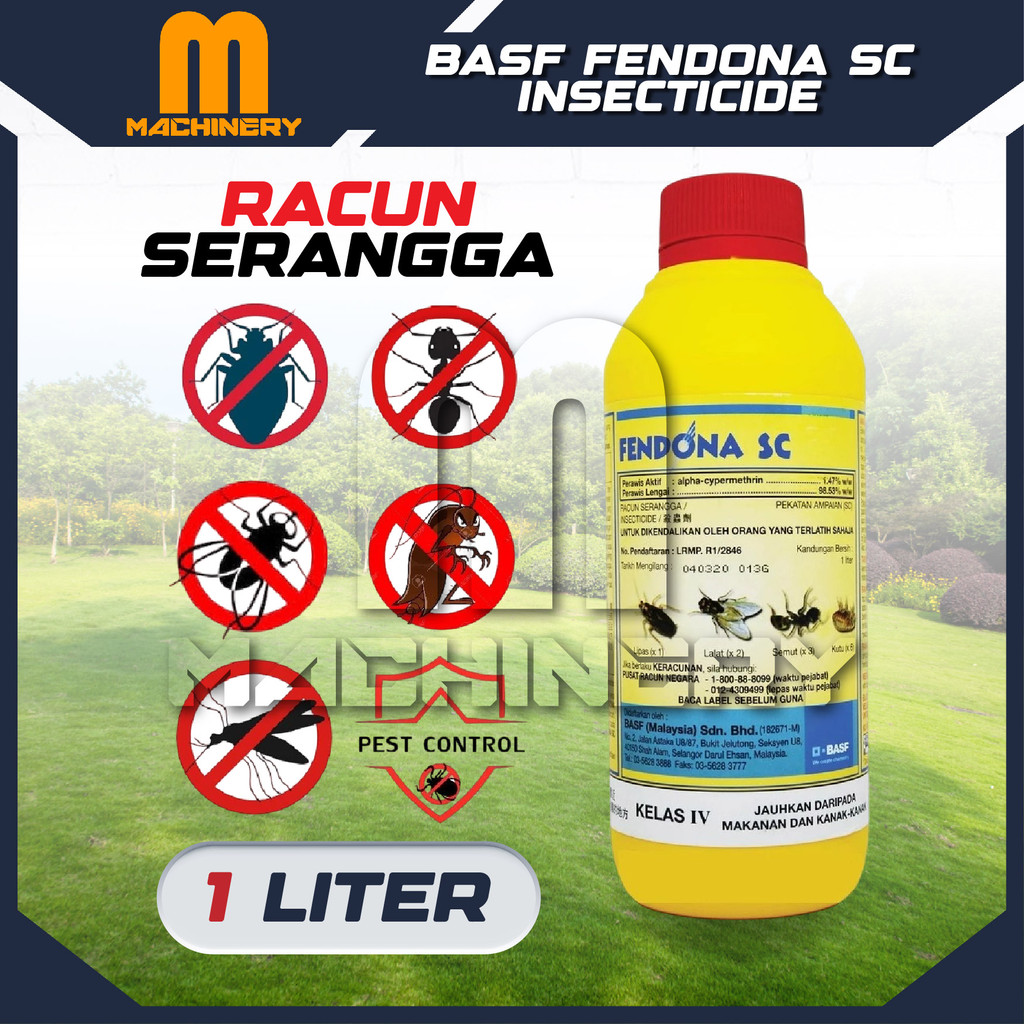 M.Machinery 1 Liter BASF Fendona SC Alpha-Cypermethrin 1.47% Bed Bug ...