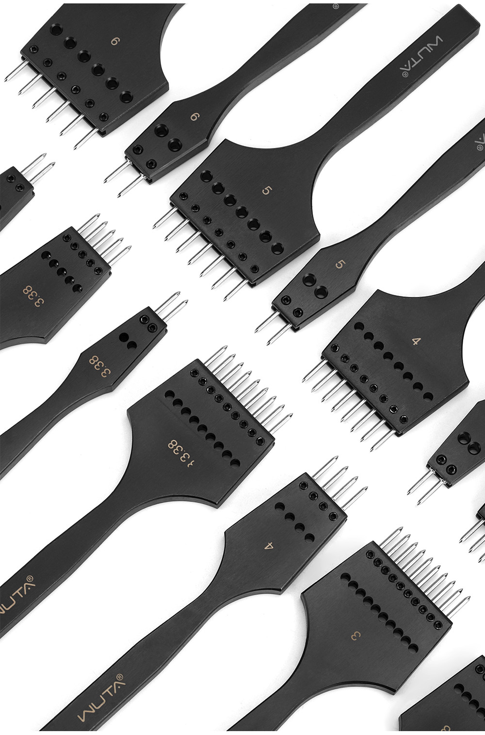 WUTA 3rd Gen Leather Punch Head Replaceable Pricking Iron Multifunctional Diamond/Olive/Round ...