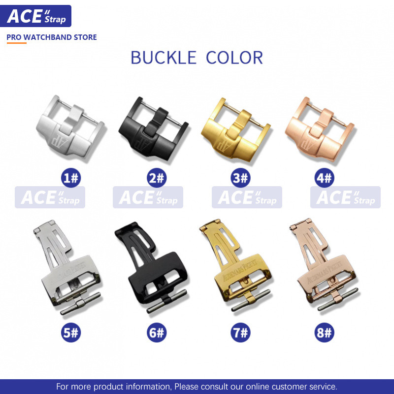 Apply To AP Audemars Piguet Watch Leather Strap Folding Buckle Style ...