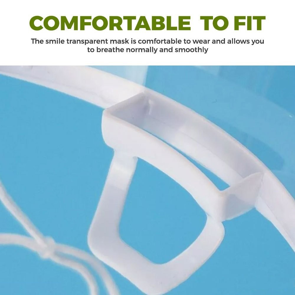 10Pcs Transparent Mouth Mask Spit Guard Protector Sanitary Food ...