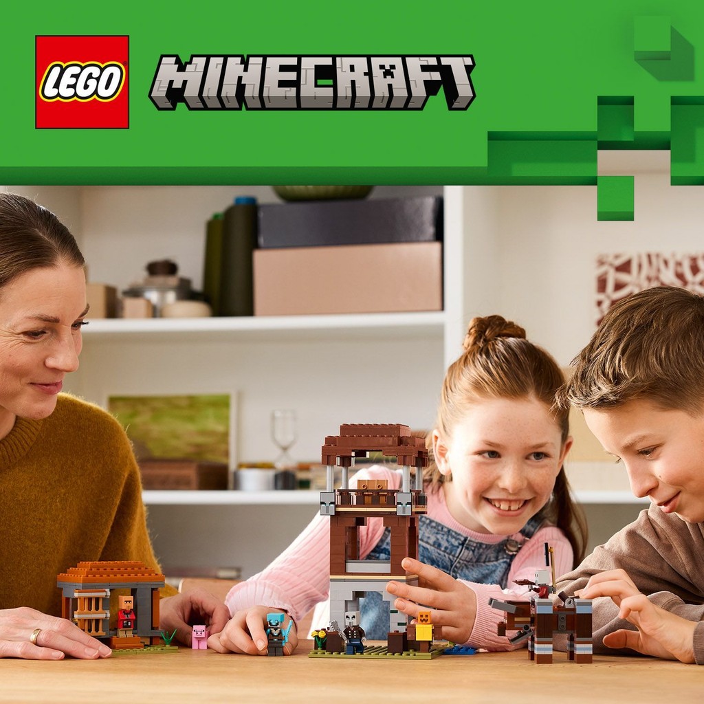 LEGO 21278 Minecraft The Pillager Outpost and Ravager Building Toy Set ...