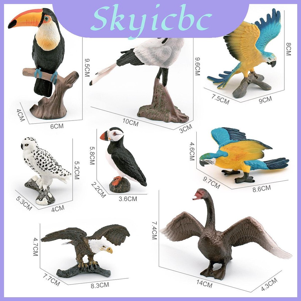 Beautifully Static Crafted Pvc Bird Models Featuring Snowy Owl Bald ...
