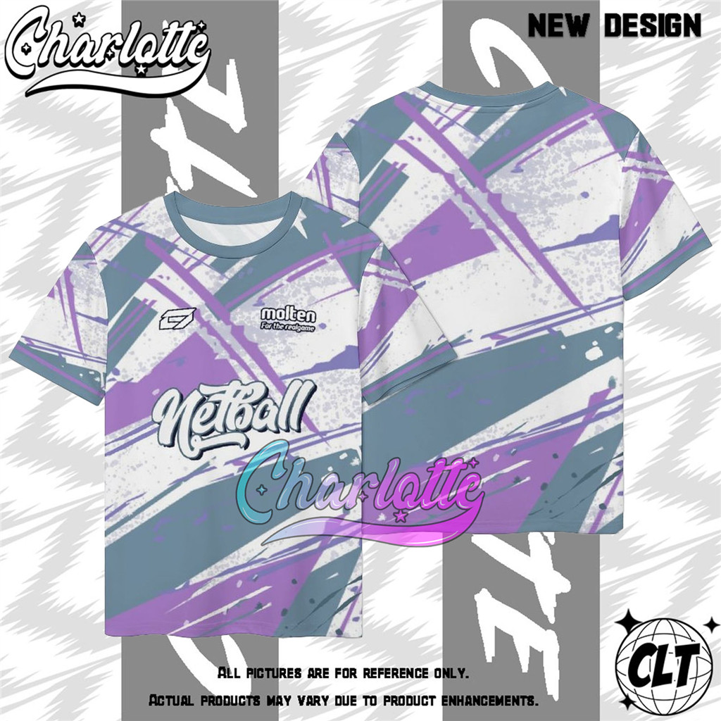 jersey NETBALL Multicolor Custom Name Squad Clothing team uniform class ...