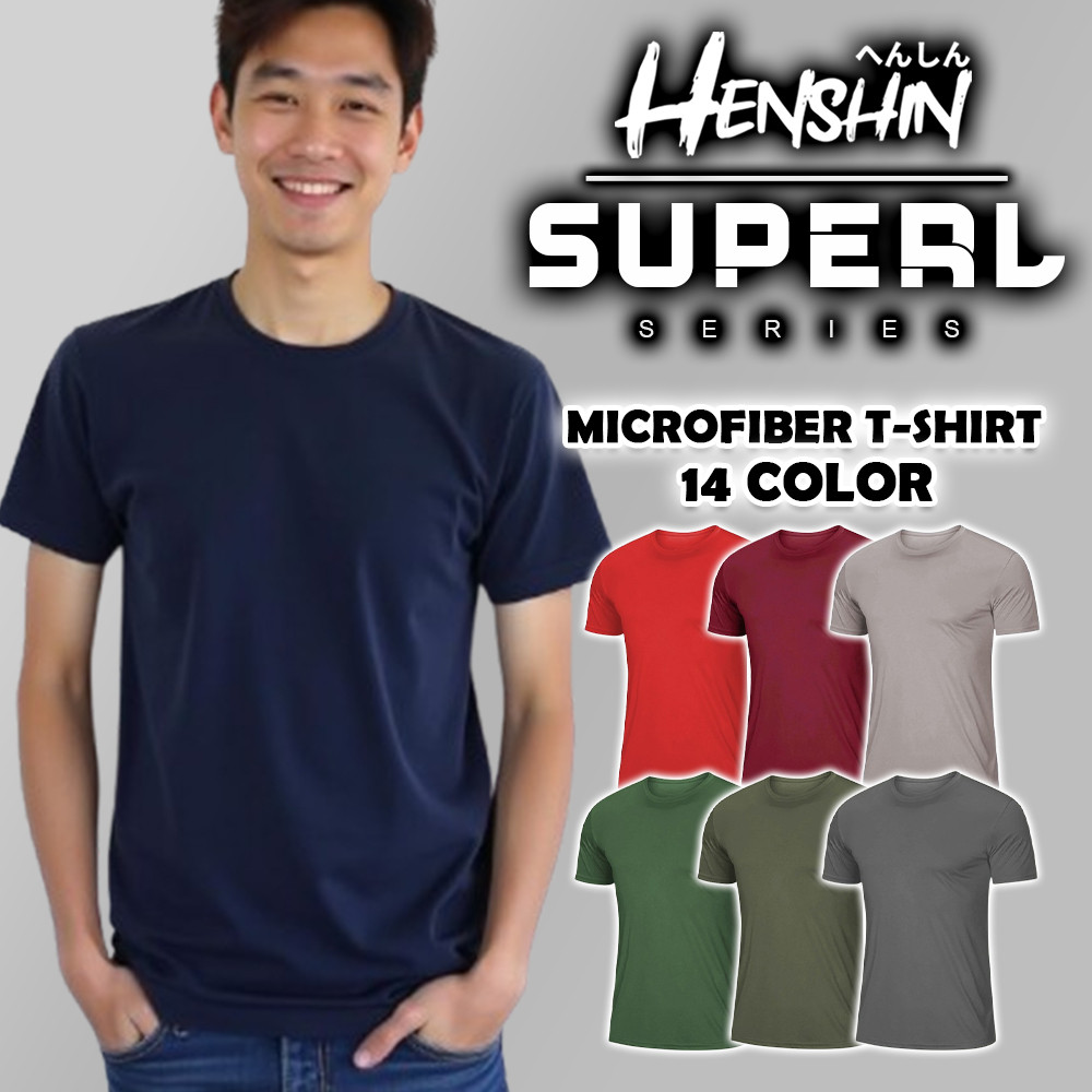[Lamoda]HENSHIN SUPERL Unisex Quick Dry Round Neck Plain Microfiber T ...