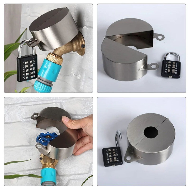 Kitchen Faucet Cover Set Reusable Tap Anti-Theft Garden Hose Tap Lock ...