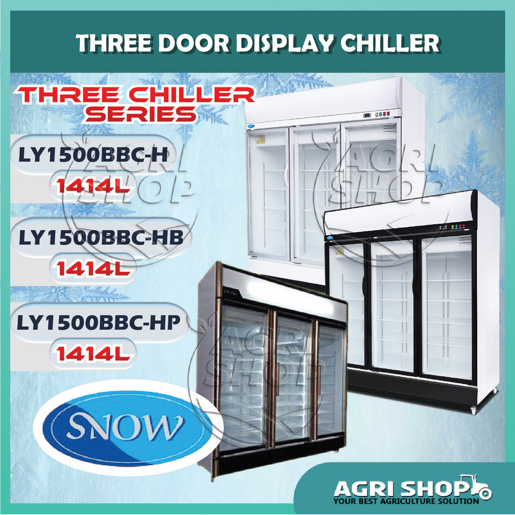 Agrishop SNOW Three Door Display Chiller(Featuring Digital Thermostat ...