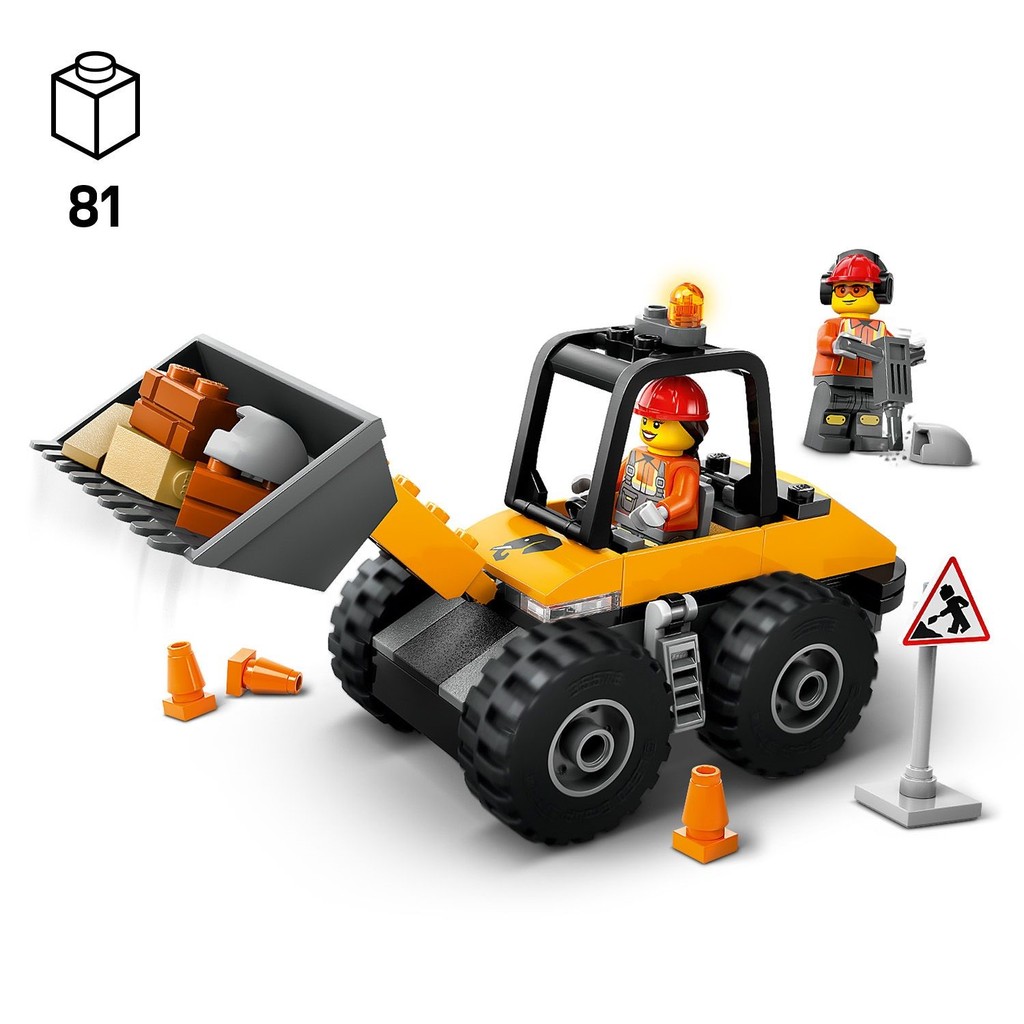LEGO 60450 City Yellow Construction Wheel Loader Building Toy Set (81 ...