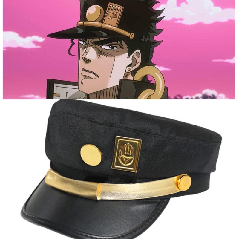 Anime JoJo's Bizarre Adventure Cosplay Cap Jotaro Kujo Joseph Hat Army ...