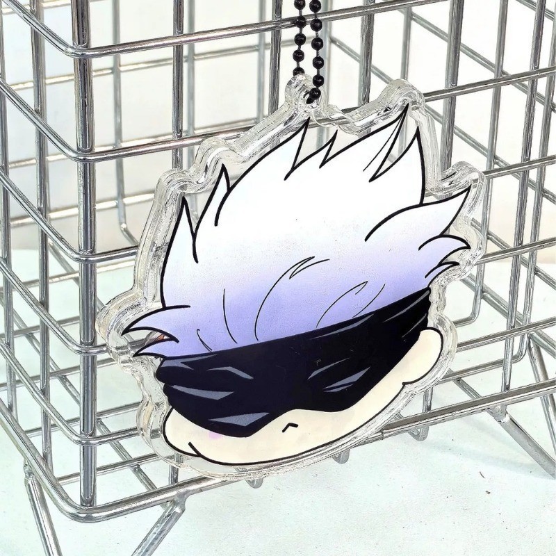 Cartoon Jujutsu Kaisen Rocker Shaker Keychain Gojo Satoru Cosplay ...