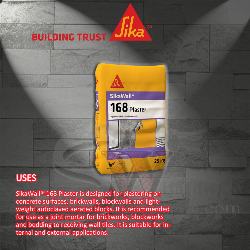 SIKA SikaWall®-168 Plaster/SIMEN PLASTER 168 UNTUK DINDING/SIKA 168 ...