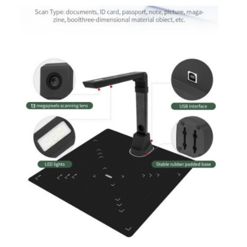 12 million HD pixels Document Certificate Scaner Office Contract ...