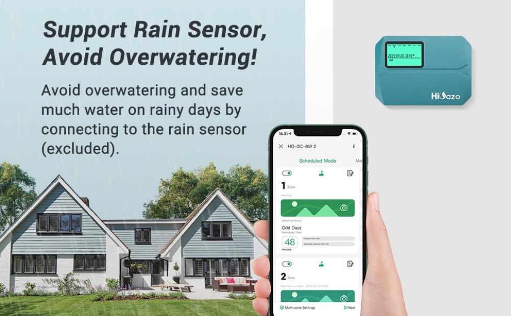 INKBIRD HO-SC-8W 8 Zones Wi-Fi Smart Irrigation System Sprinkler ...