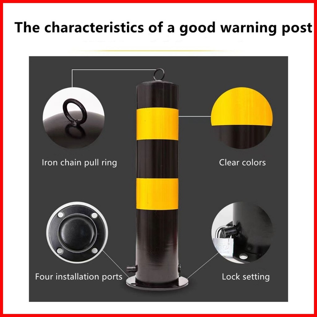 ஐ 50 Car Parking Lot Lock Parking Pile Ground Block Warning Anti ...