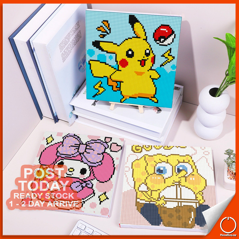 𝐂𝐑𝐘𝐒𝐓𝐀𝐋 𝐂𝐑𝐀𝐅𝐓 DIY Cute Cartoon Diamond Beads Painting 20x20cm Number ...