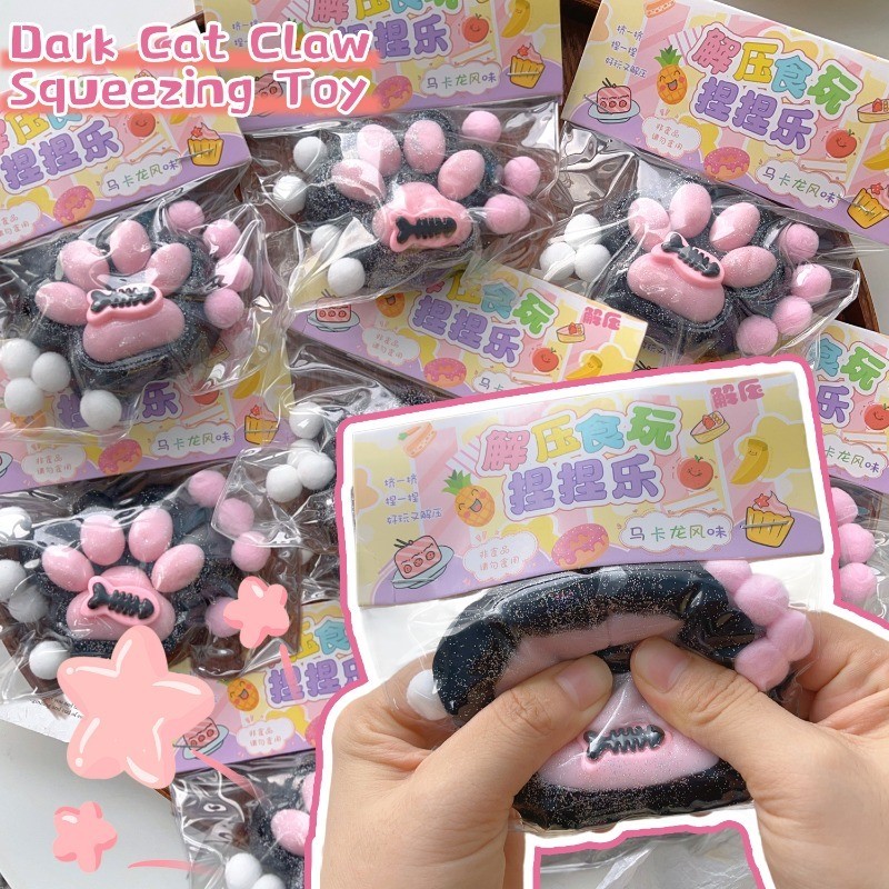 Colourful Cat Claw Knead Toy - Desktop Ornament - Stress-Relief Pinch ...