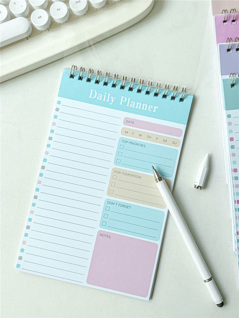 5Pcs/Set A5 Daily Planner Spiral Notebooks Time Management Organizer ...