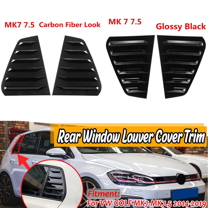 Golf MK7 Louvers For VW Golf MK7 MK7.5 2014-2019 Car Rear Louver Window ...