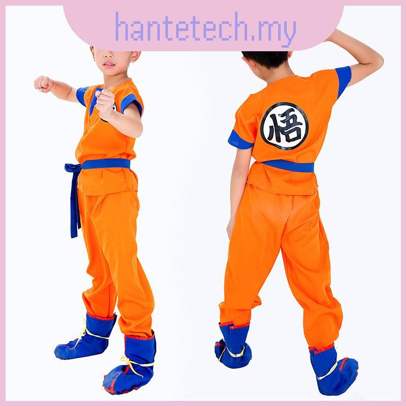 Anime Adult Kids Dragon Ball Z Goku Cosplay Costume Set Party Clothing ...