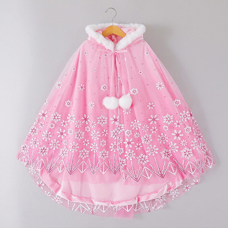Elsa Cinderella Princess Aurora Sleeping Beauty Pink Blue Cape For Kids ...