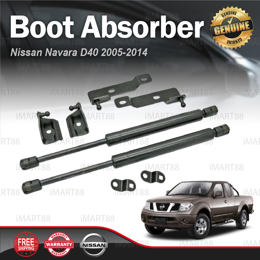 Nissan Navara D40 D23 2005-2026 Boot Absorber Front Rear Bonnet Damper ...