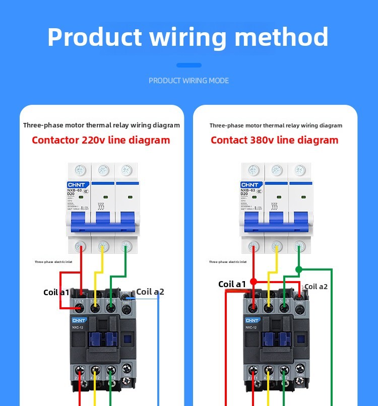 Chint Thermal Relay JR36-20 Overload Protection 63A Current Overload ...