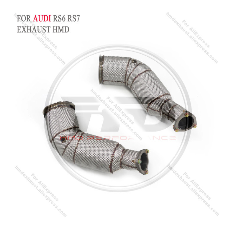 HMD Exhaust System High Flow Performance Downpipe for Audi RS6 RS7 C8 ...