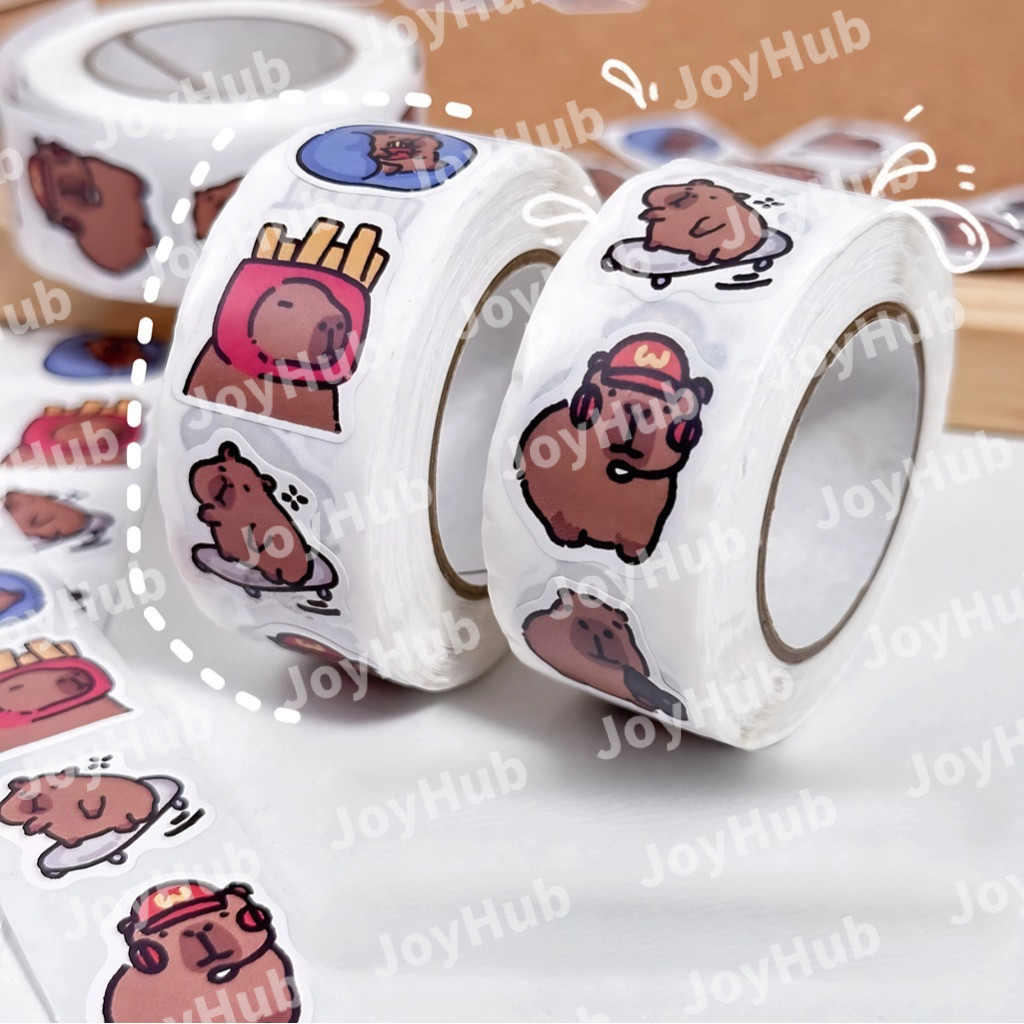 500pcs/Roll Loppy Capybara Kuromi Chiikawa Sealing Sticker Tapes ...
