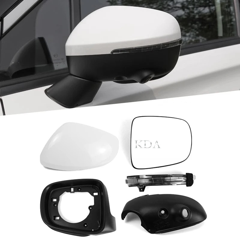 Auto Rear Heated Mirror Glass Cover Frame Turn Signal Light Bottom Cap ...
