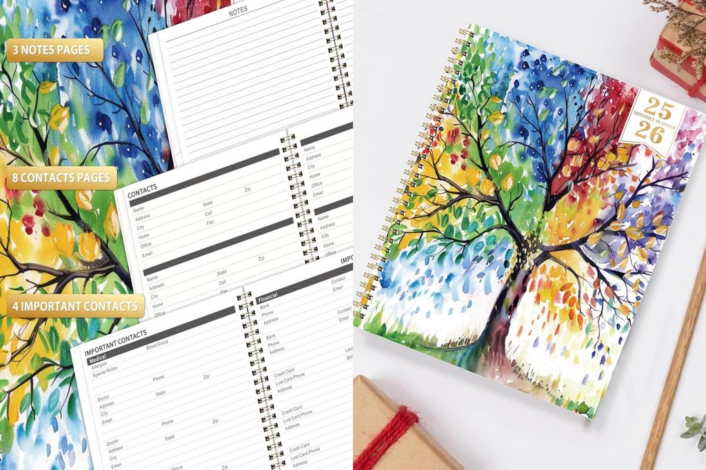 {xiapimart} Daily Planner 2025-2026 Yearly Overview Planner 2025-2026 ...