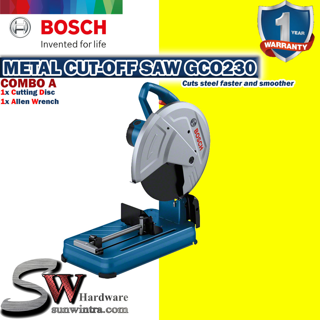 Bosch GCO230 14" Metal Cut-Off Saw COMBO Cutting Disc GCO 230 ...