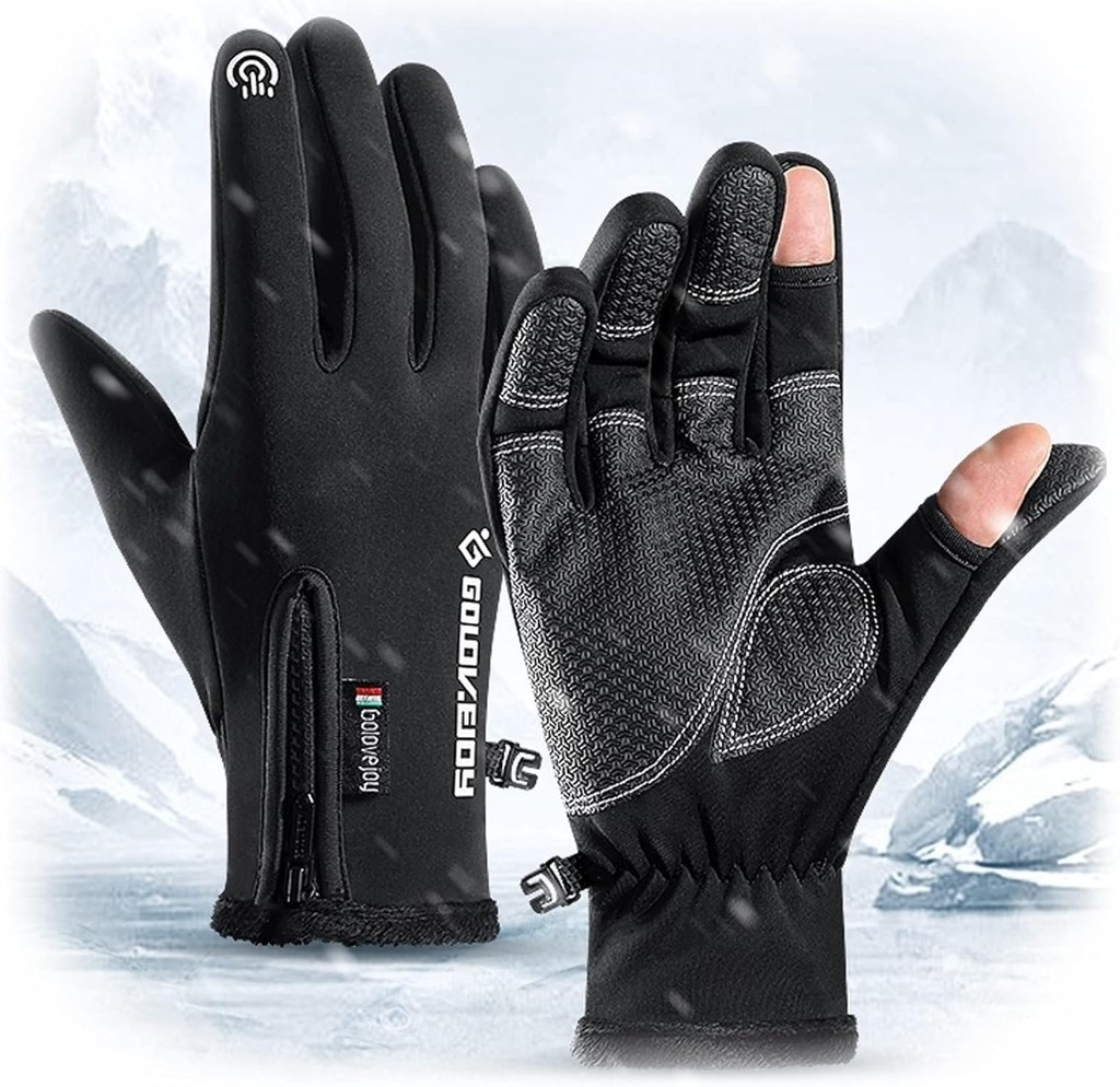 【READY STOCK】Motorcycle Waterproof Riding Glove 2 Finger Flip ...