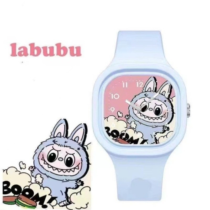 Creative and Cute Labubu Children's Watch Girl Cartoon Square High ...