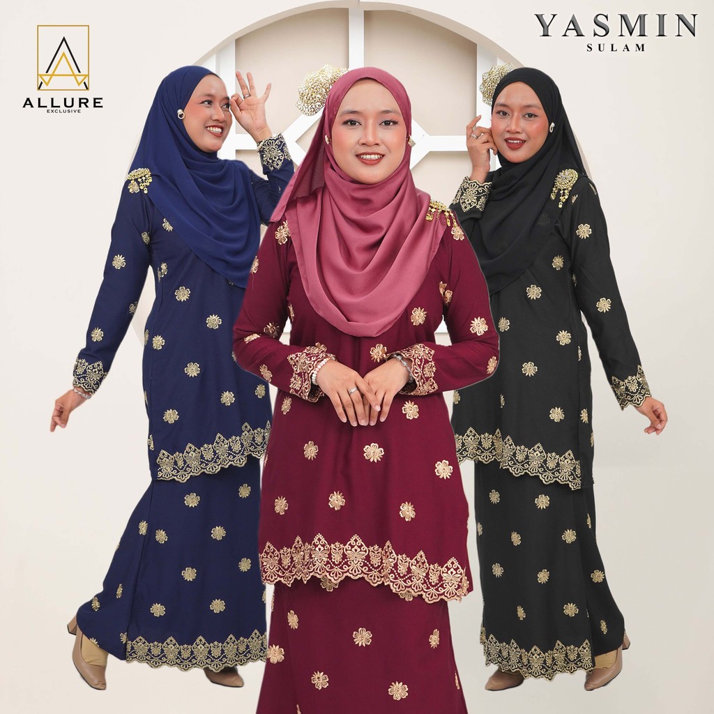 Baju Raya Sulam Yasmin New Arrival 2025 Clothing Set | Shopee Malaysia