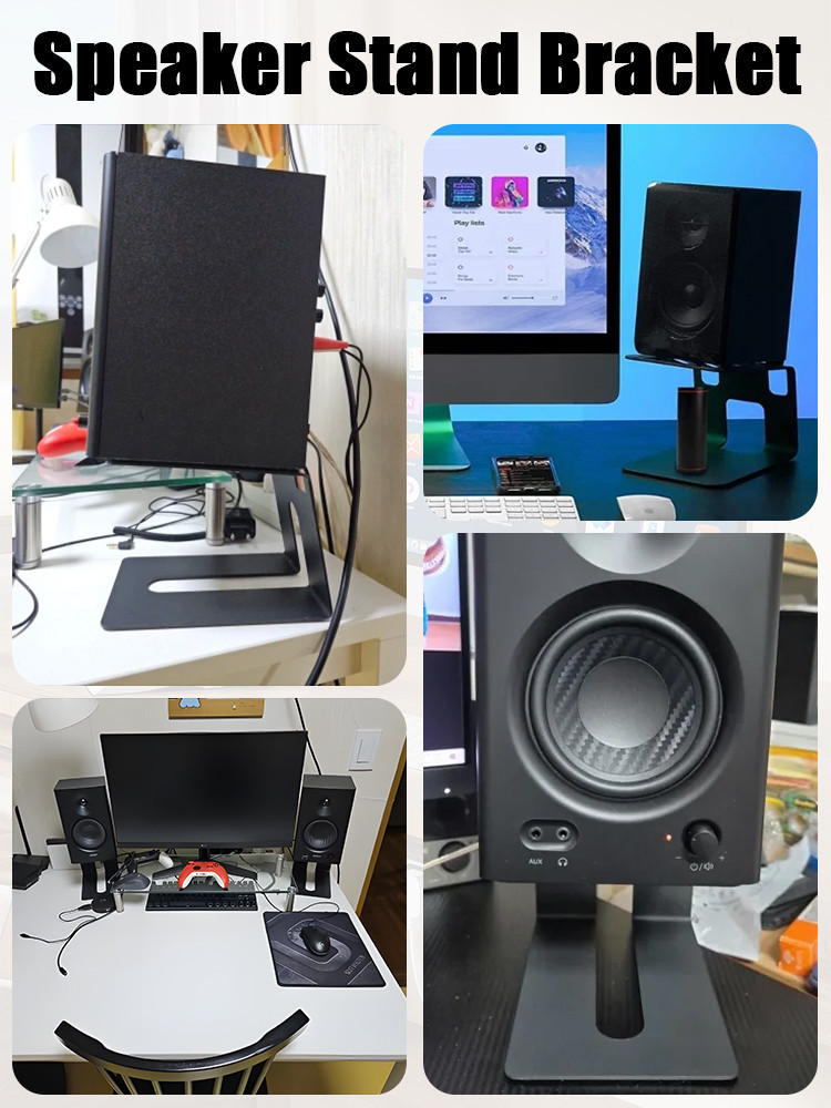 Metal C-shaped Speaker Stand Elevate Listen Experience with Studio ...