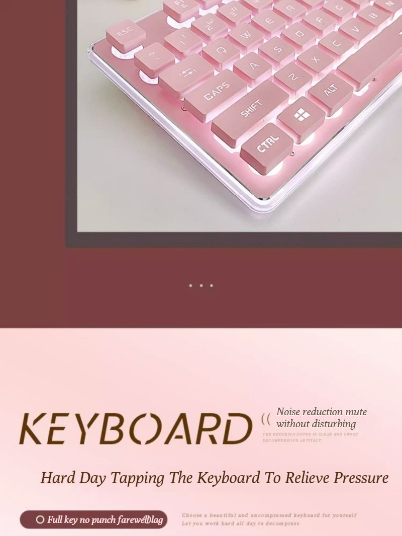 [Fast Shipping] X7s Silent Wireless Keyboard And Mouse For Girl Gift ...