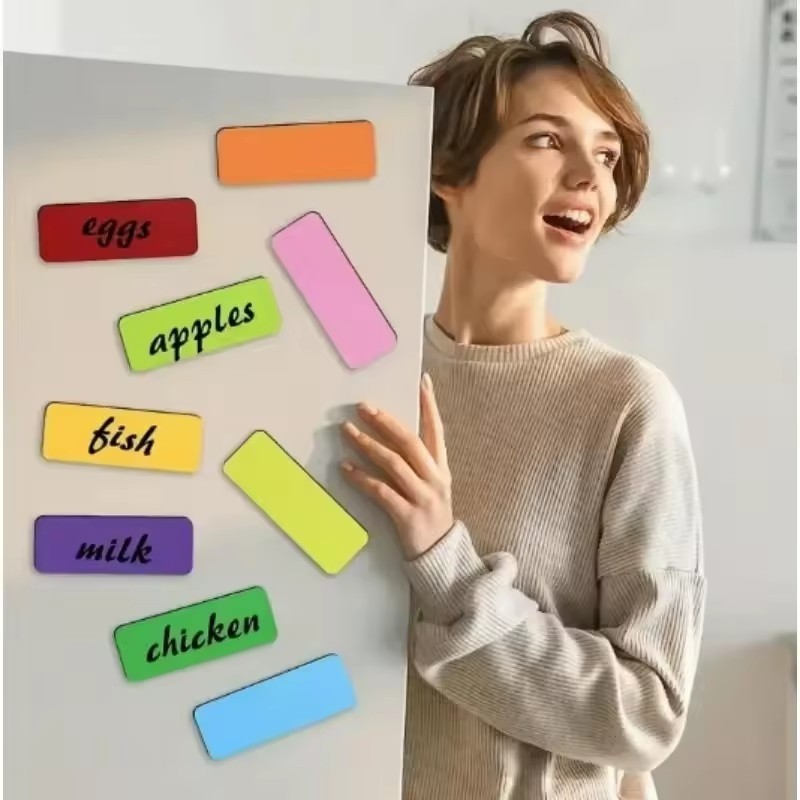 20/5PCS Magnet Label Stickers - Reusable Home Fridge Sticker - Dry ...