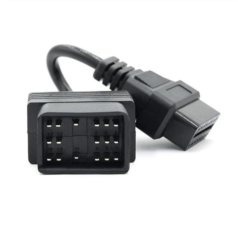 17 Pin OBD to 16 Pin OBD2 Adapter Cable Convertor For Toyota Diagnostic ...