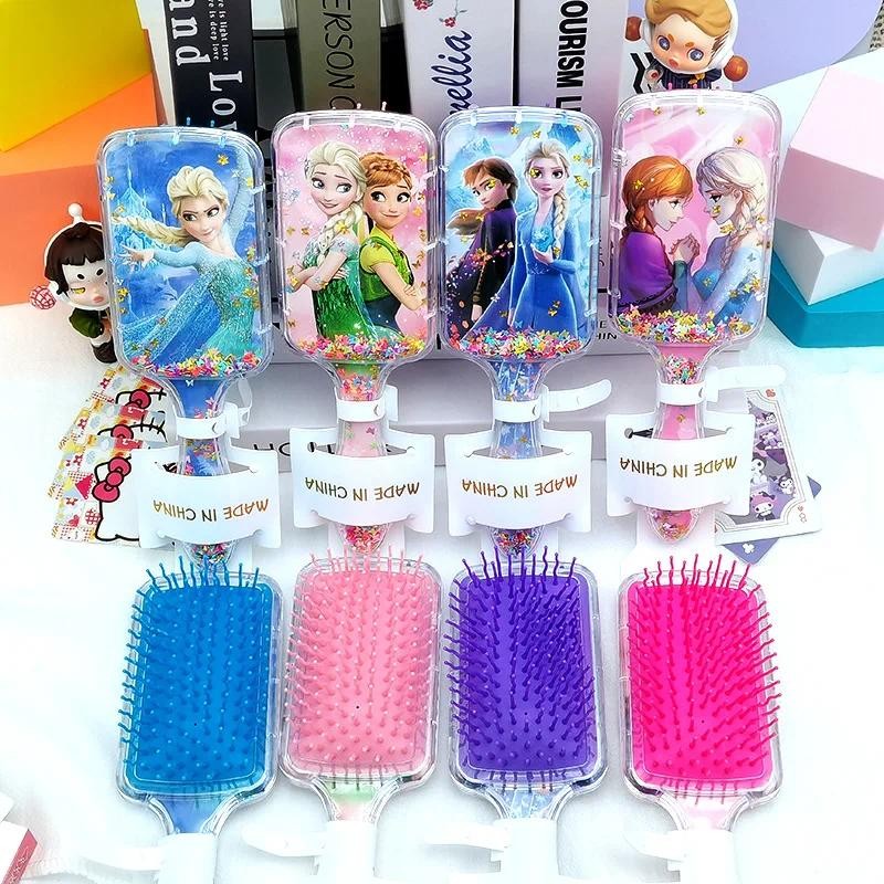 Disney Frozen Princess Elsa Comb Cartoon Snow White Mermaid Air Cushion ...