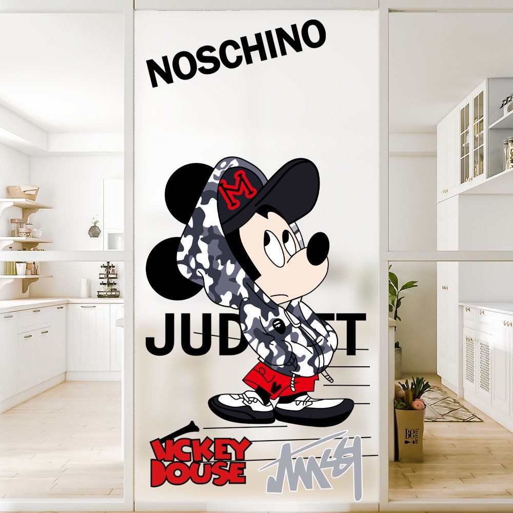 Anti Peeping Glass Sticker Cartoon Donald Duck Mickey Mouse Glue Free ...