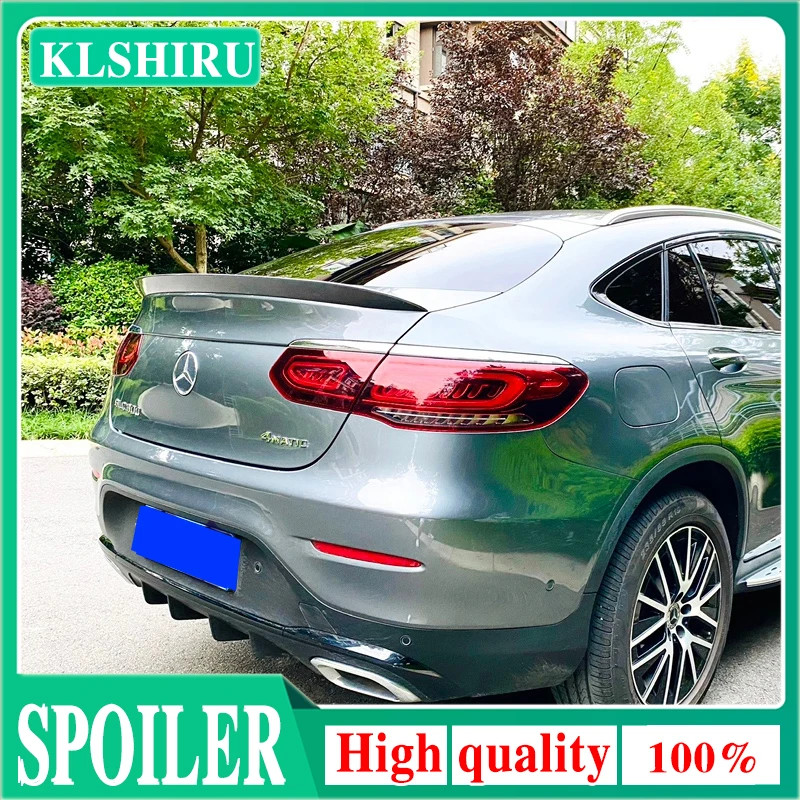 KLSHIRU For Benz GLC Coupe GLC200 Spoiler GLC260 Spoiler ABS Car Rear Wing Spoiler for Benz ...