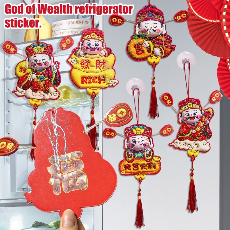 2025 Spring Festival God of Wealth Pendant - New Year Lucky Hanging ...