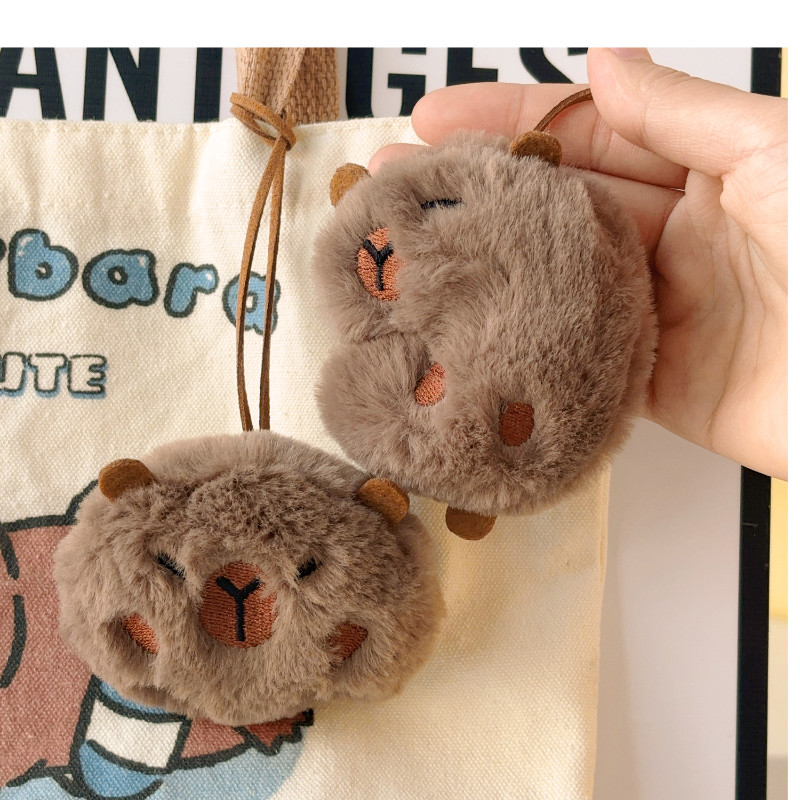 Capybara Plush Keychain - Cute Capybara Key Ring Decor - Couple Keyring ...