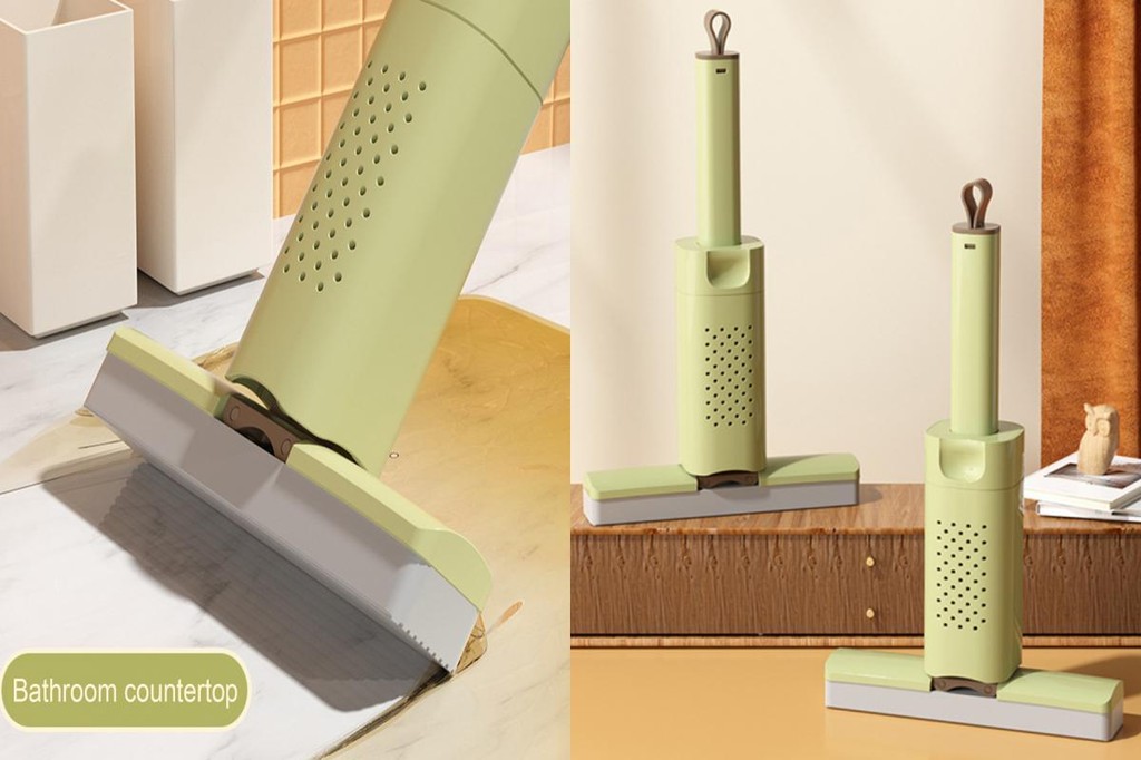 CHEER Wet and Dry Cleaning Mop Kitchen Wall Mop Portable Self-squeezing ...